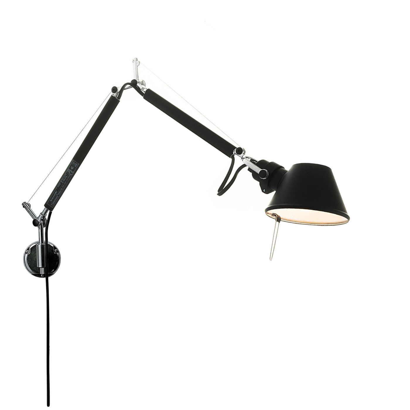 FUNKCIONALUS SIENINIS ŠVIESTUVAS ARTEMIDE TOLOMEO MICRO WALL RED | BODY ...