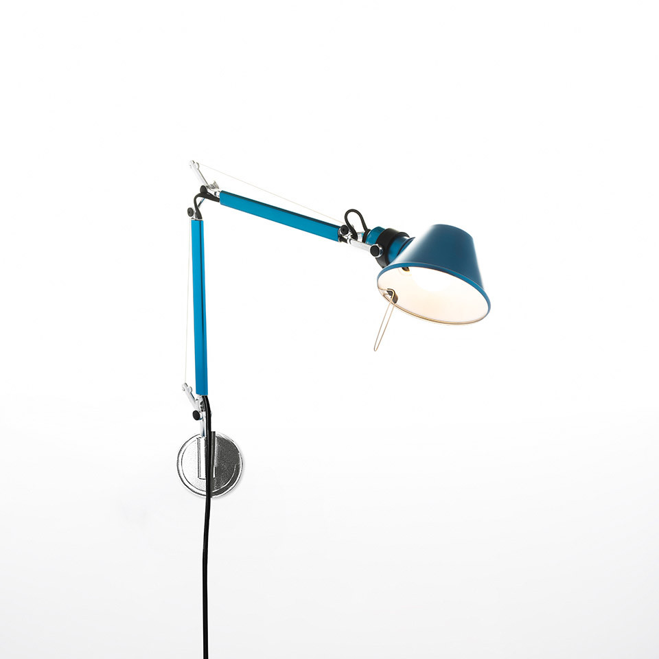 FUNKCIONALUS SIENINIS ŠVIESTUVAS ARTEMIDE TOLOMEO MICRO WALL RED | BODY ...