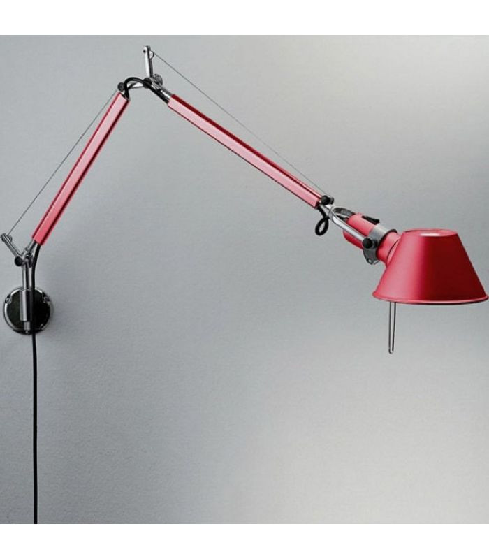 FUNKCIONALUS SIENINIS ŠVIESTUVAS ARTEMIDE TOLOMEO MICRO WALL RED | BODY ...