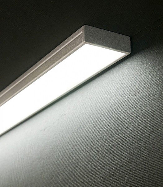 LED PROFILIS TOPMET WIDE24 G/W PAVIRŠINIS, 2M, ANODUOTAS ALIUMINIS 84030020