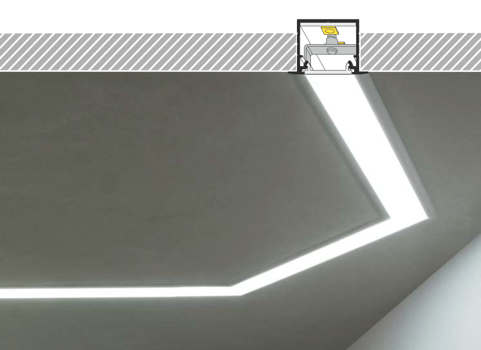 LED PROFILIS TOPMET LINEA-IN20 EE7F/U7 ĮLEIDŽIAMAS E4020021