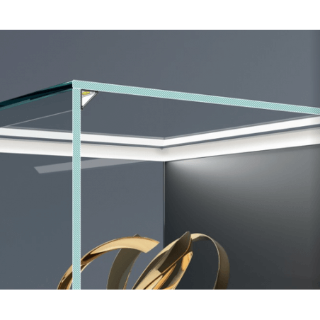 LED PROFILIS TOPMET CABI12 DUO E KAMPINIS, 1M, ALIUMINIS K2000100