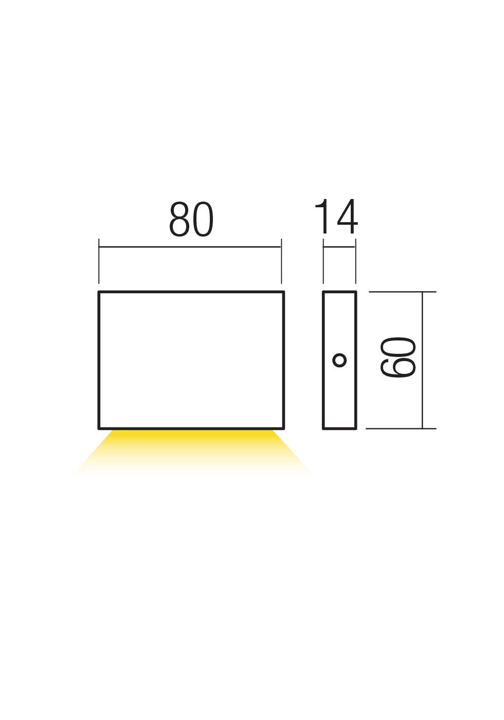 ELEGANTIŠKAS SIENINIS LED ŠVIESTUVAS REDO ZIPPER STEP LIGHT 3W RUDAS 90958